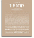 Timothy | Name Art Print – Name Stories