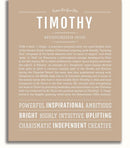 Timothy | Name Art Print – Name Stories