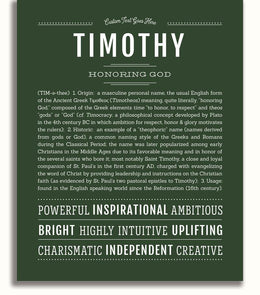 Timothy | Name Art Print – Name Stories