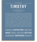 Timothy | Name Art Print – Name Stories