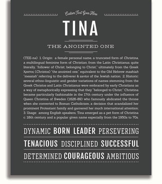 Tina | Name Art Print – Name Stories