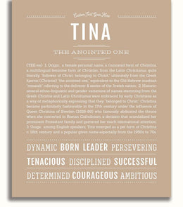 Tina | Name Art Print – Name Stories