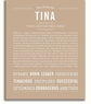 Tina | Name Art Print – Name Stories