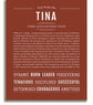 Tina Personalized Name Meaning Art Prints – Name Stories
