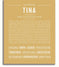 Tina Personalized Name Meaning Art Prints – Name Stories