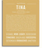 Tina Personalized Name Meaning Art Prints – Name Stories