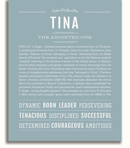 Tina | Name Art Print – Name Stories