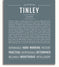 Tinley Personalized Name Meaning Art Prints – Name Stories
