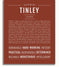 Tinley Personalized Name Meaning Art Prints – Name Stories