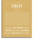 Tinley Personalized Name Meaning Art Prints – Name Stories