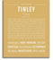 Tinley Personalized Name Meaning Art Prints – Name Stories