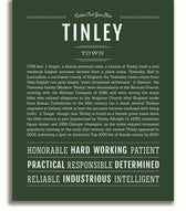 Tinley Personalized Name Meaning Art Prints – Name Stories