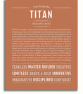 Titan | Name Art Print – Name Stories