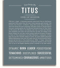 Titus | Name Art Print – Name Stories