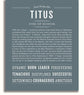 Titus Personalized Name Meaning Art Prints – Name Stories