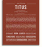 Titus Personalized Name Meaning Art Prints – Name Stories