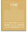 Titus | Name Art Print – Name Stories