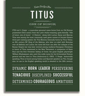 Titus | Name Art Print – Name Stories