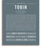 Tobin | Name Art Print – Name Stories