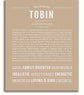 Tobin | Name Art Print – Name Stories