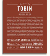 Tobin | Name Art Print – Name Stories