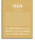 Tobin | Name Art Print – Name Stories
