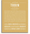 Tobin Personalized Name Meaning Art Prints – Name Stories