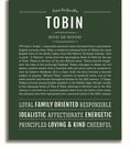 Tobin | Name Art Print – Name Stories