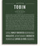 Tobin | Name Art Print – Name Stories