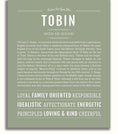 Tobin | Name Art Print – Name Stories