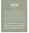 Tobin | Name Art Print – Name Stories