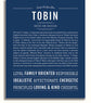 Tobin | Name Art Print – Name Stories