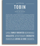 Tobin | Name Art Print – Name Stories