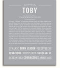 Toby Personalized Name Meaning Art Prints – Name Stories