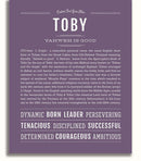 Toby | Name Art Print – Name Stories