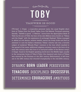 Toby | Name Art Print – Name Stories