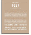 Toby | Name Art Print – Name Stories