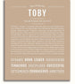 Toby | Name Art Print – Name Stories