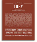 Toby | Name Art Print – Name Stories