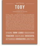Toby | Name Art Print – Name Stories