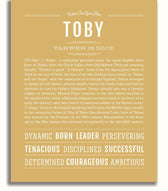Toby | Name Art Print – Name Stories
