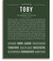 Toby | Name Art Print – Name Stories