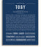 Toby | Name Art Print – Name Stories