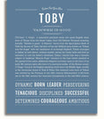 Toby Personalized Name Meaning Art Prints – Name Stories