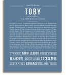 Toby | Name Art Print – Name Stories