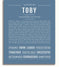 Toby | Name Art Print – Name Stories