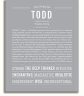 Todd | Name Art Print – Name Stories