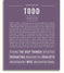 Todd Personalized Name Meaning Art Prints – Name Stories