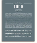 Todd | Name Art Print – Name Stories