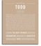 Todd | Name Art Print – Name Stories